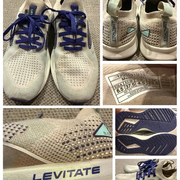 Brooks | Shoes | Brooks Levitate Athletic Shoes White And Blue | Poshmark